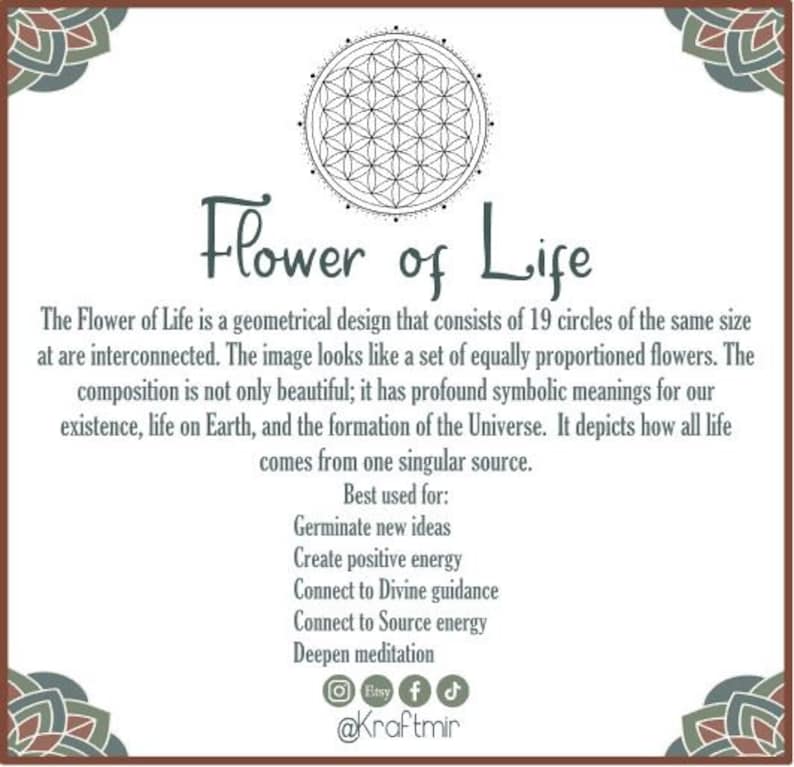 Flower of Life Crystal Grid - Etsy