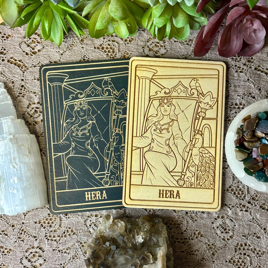 Hera Deity Card | Altar Decor | Deity Wall Art | Tarot Themed Shelf ...