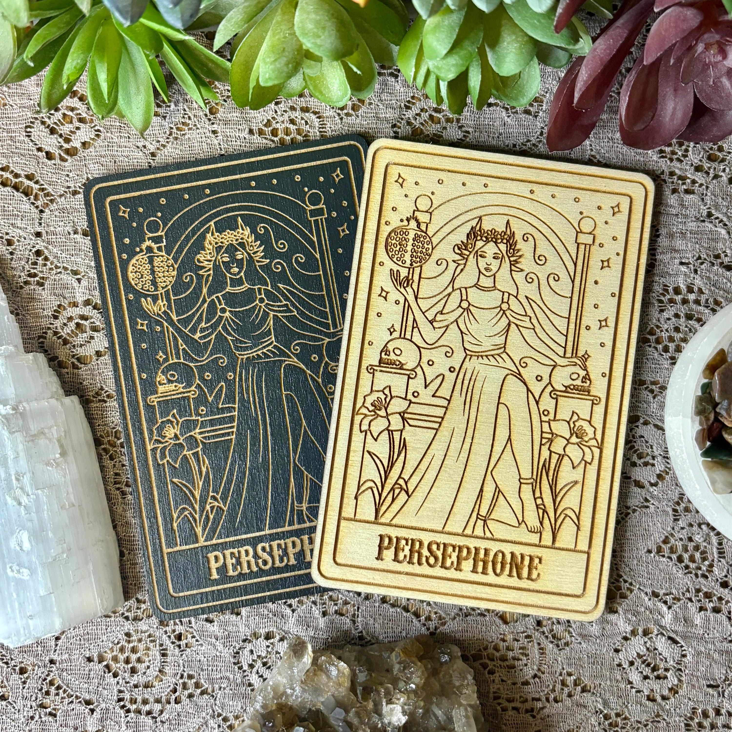 Persephone Deity Card | Altar Decor | Deity Wall Art | Tarot Themed ...