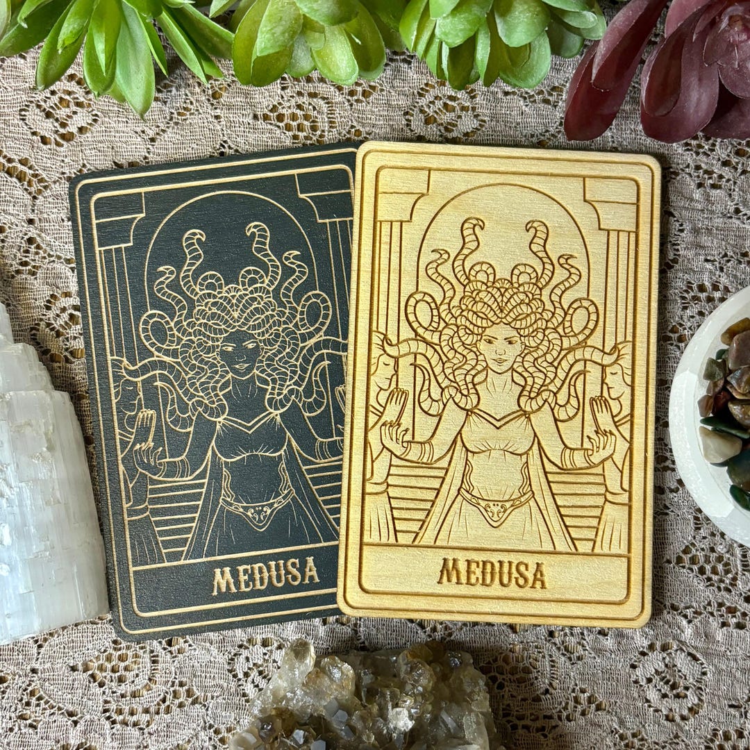 Medusa Deity Card | Altar Decor | Deity Wall Art | Tarot Themed Shelf ...
