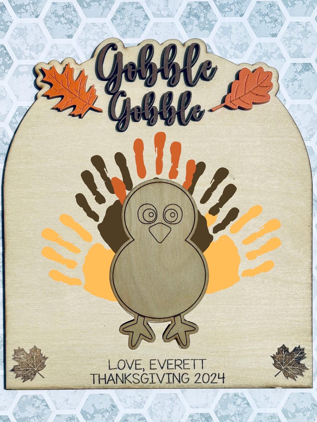 Gobble Gobble Handprint Sign | Thanksgiving Foot / Hand Sign | Baby's ...