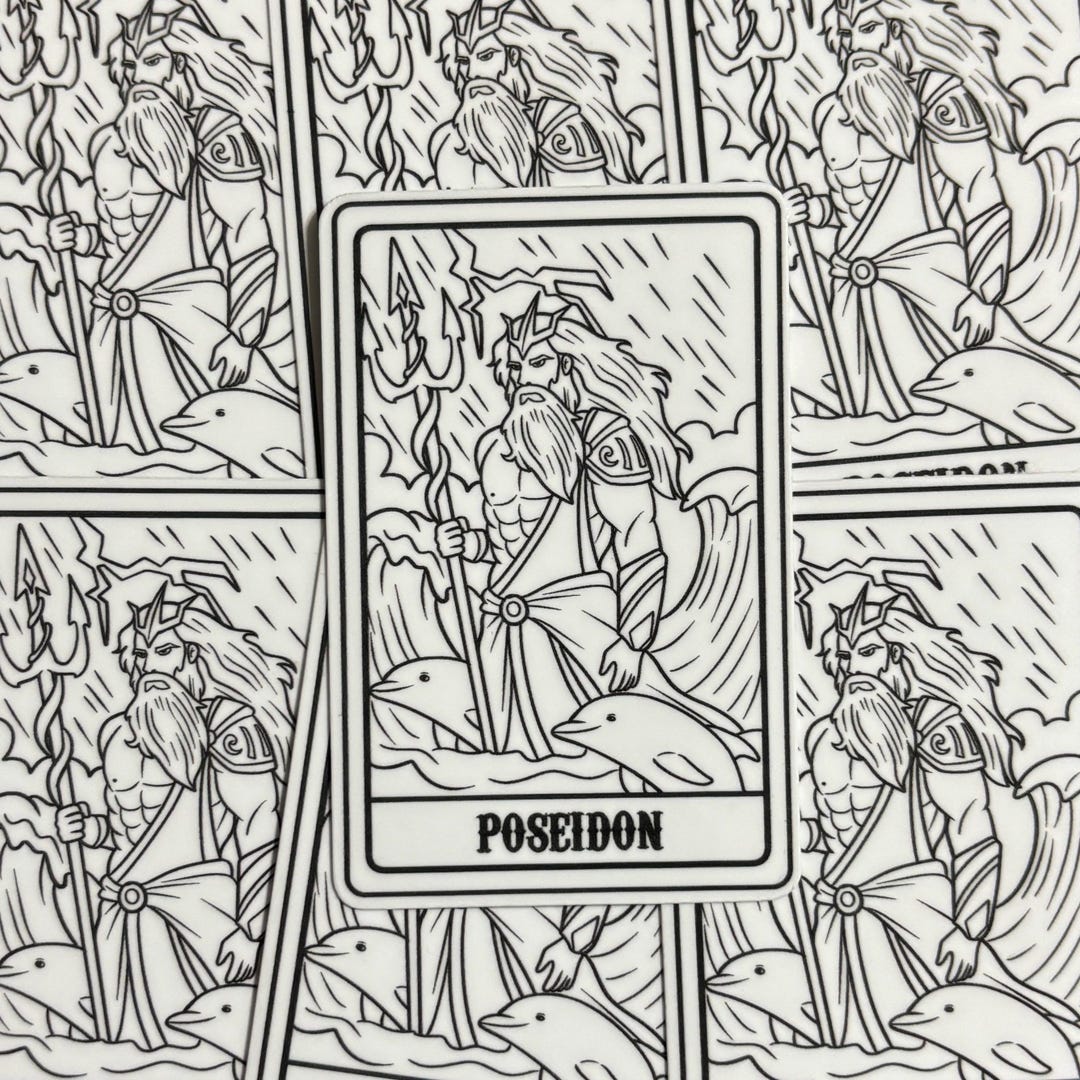 Poseidon Sticker | Poseidon Magnet - Etsy