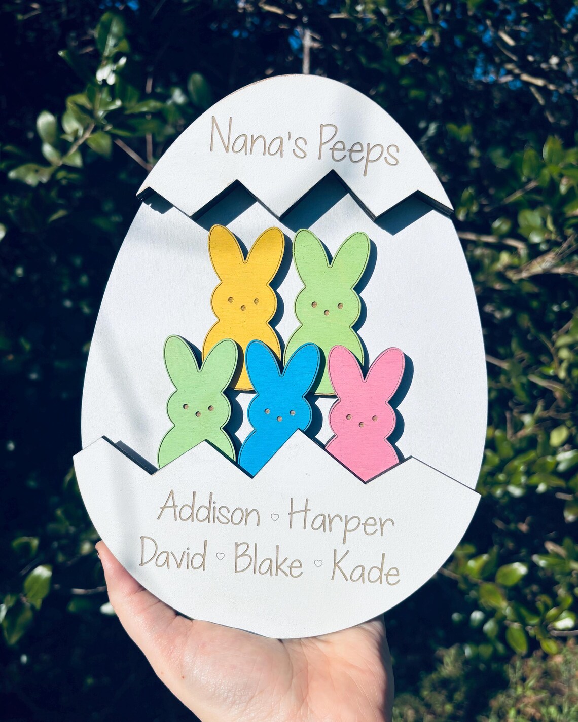 Easter Bunny Peeps Sign | Our Peeps | Nana's Peeps | Custom Easter ...