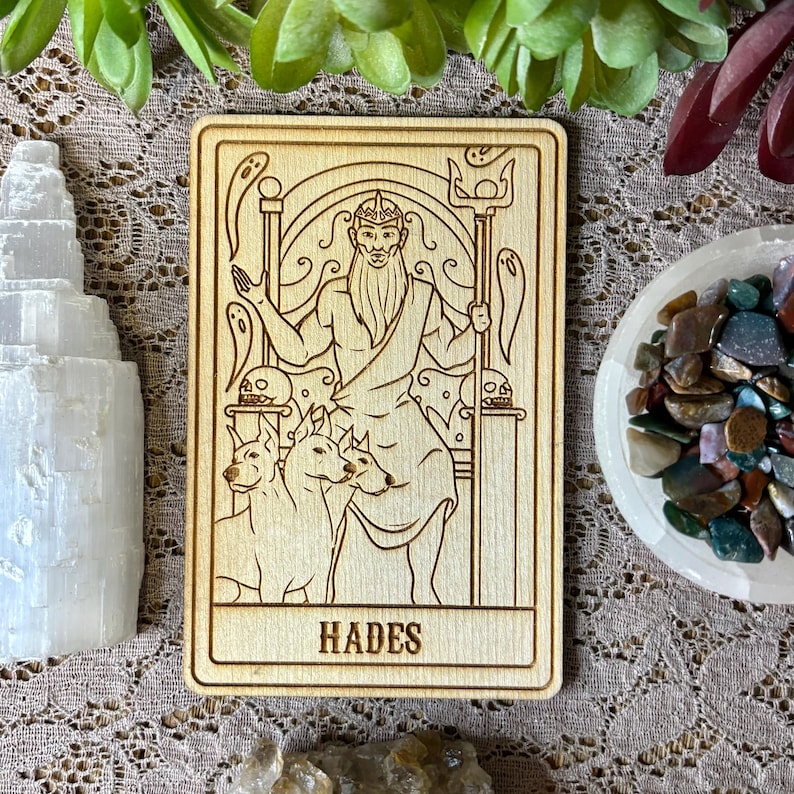 Hades Deity Card | Altar Decor | Deity Wall Art | Tarot Themed Shelf ...