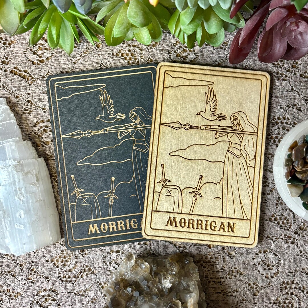 Morrigan Deity Card | Altar Decor | Deity Wall Art | Tarot Themed Shelf ...