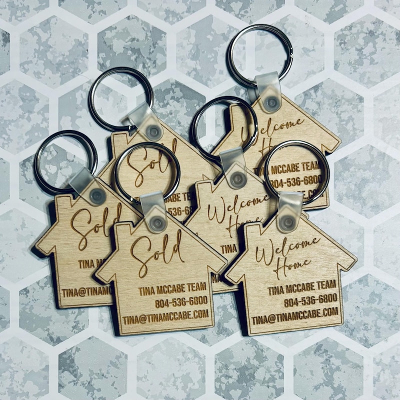Realtor Keychain - Etsy