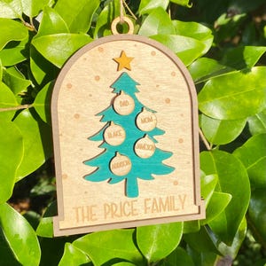 Christmas 2024 | Personalized Family Christmas Tree Ornament With ...