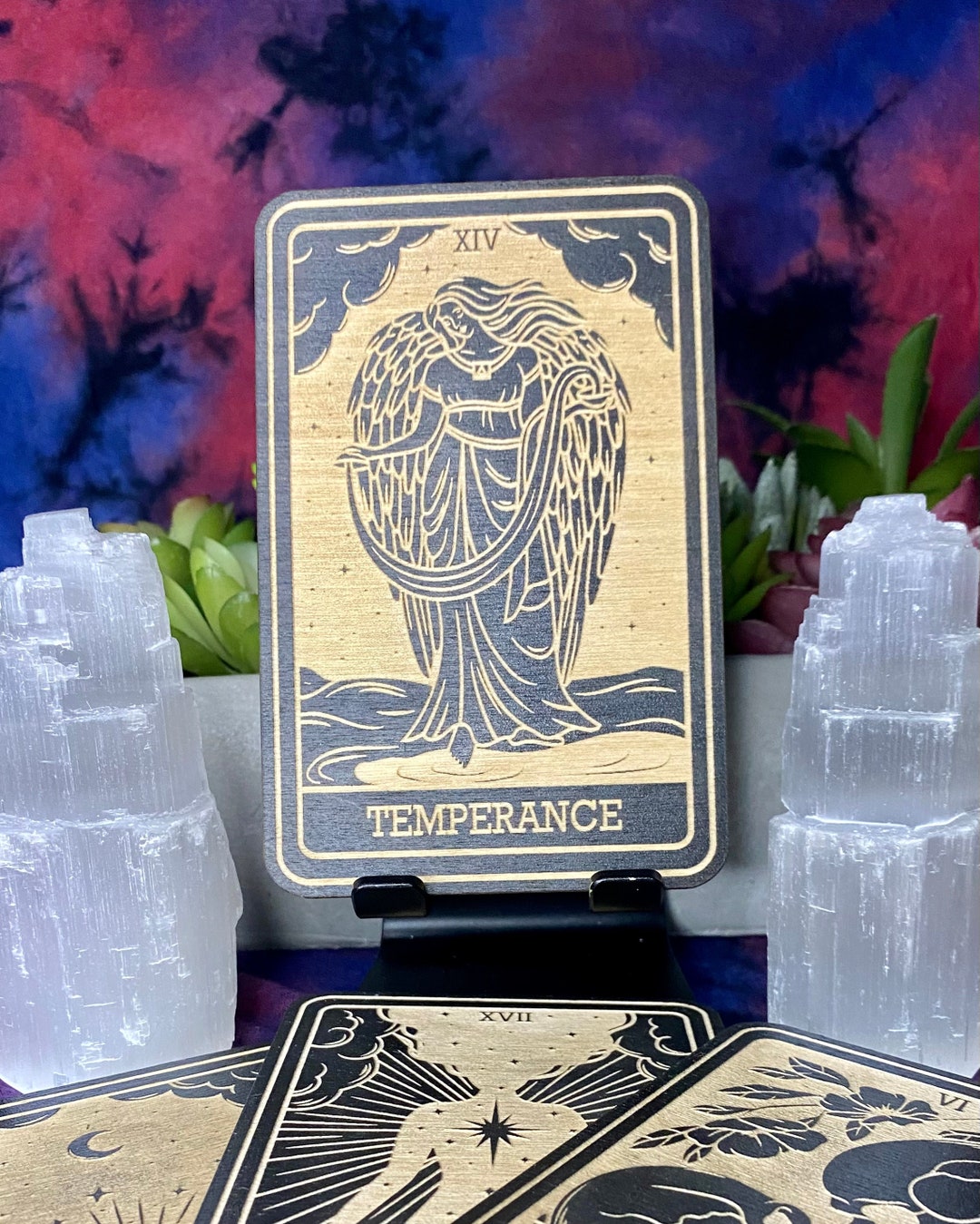 14 | Temperance Tarot Card | Major Arcana | Mystic Wooden Major Arcana ...