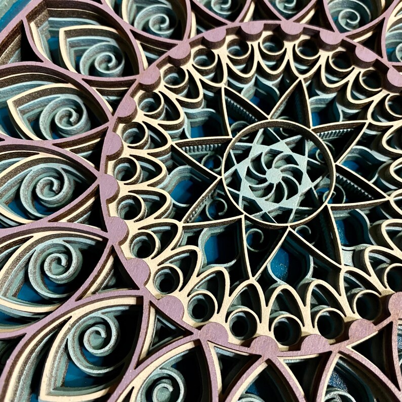 Multi-layered Laser Cut Wall Decor Wooden Sun and Moon Eclipse - Etsy