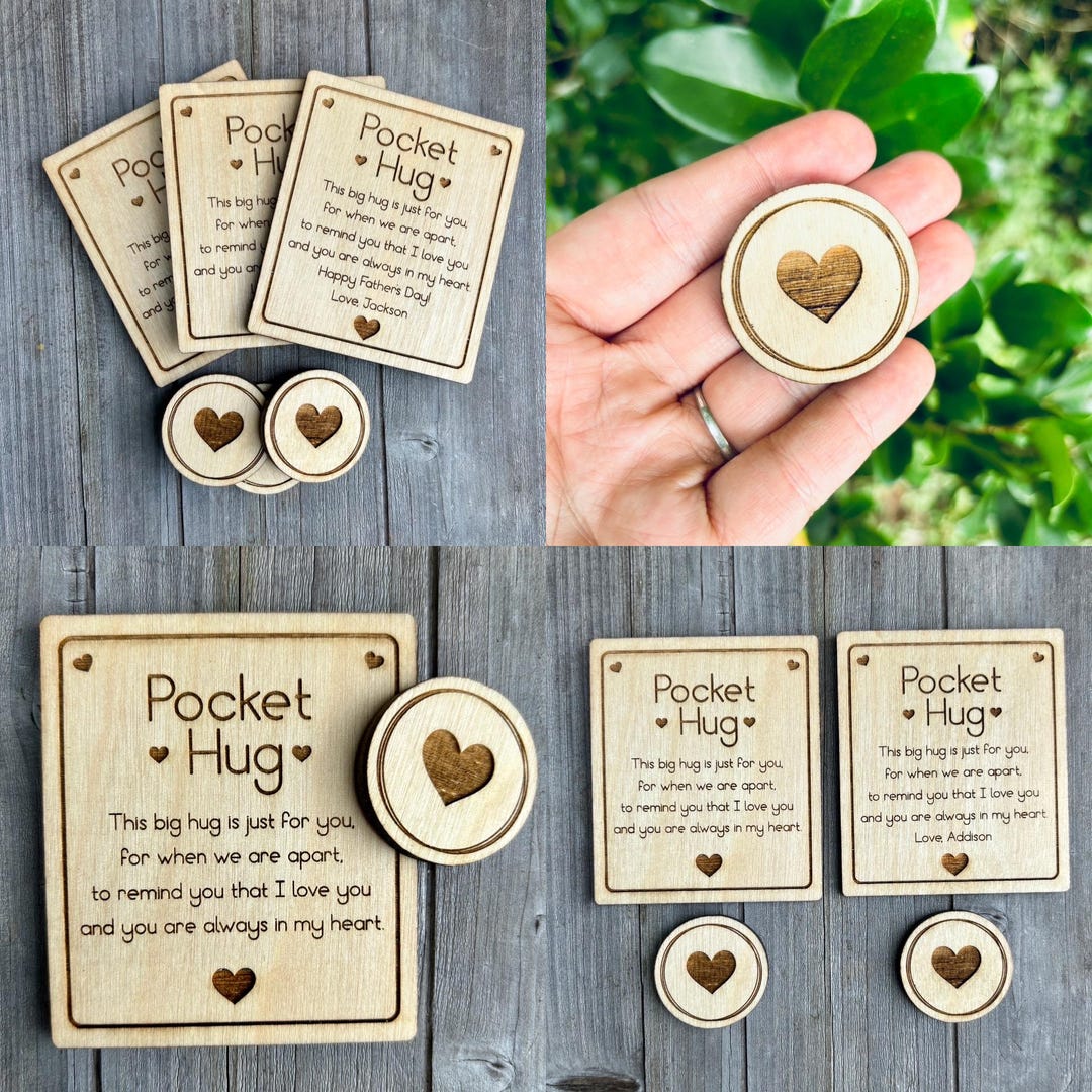 Personalized Pocket Hug | Wooden Pocket Hug | Gift for Friends | Gift ...