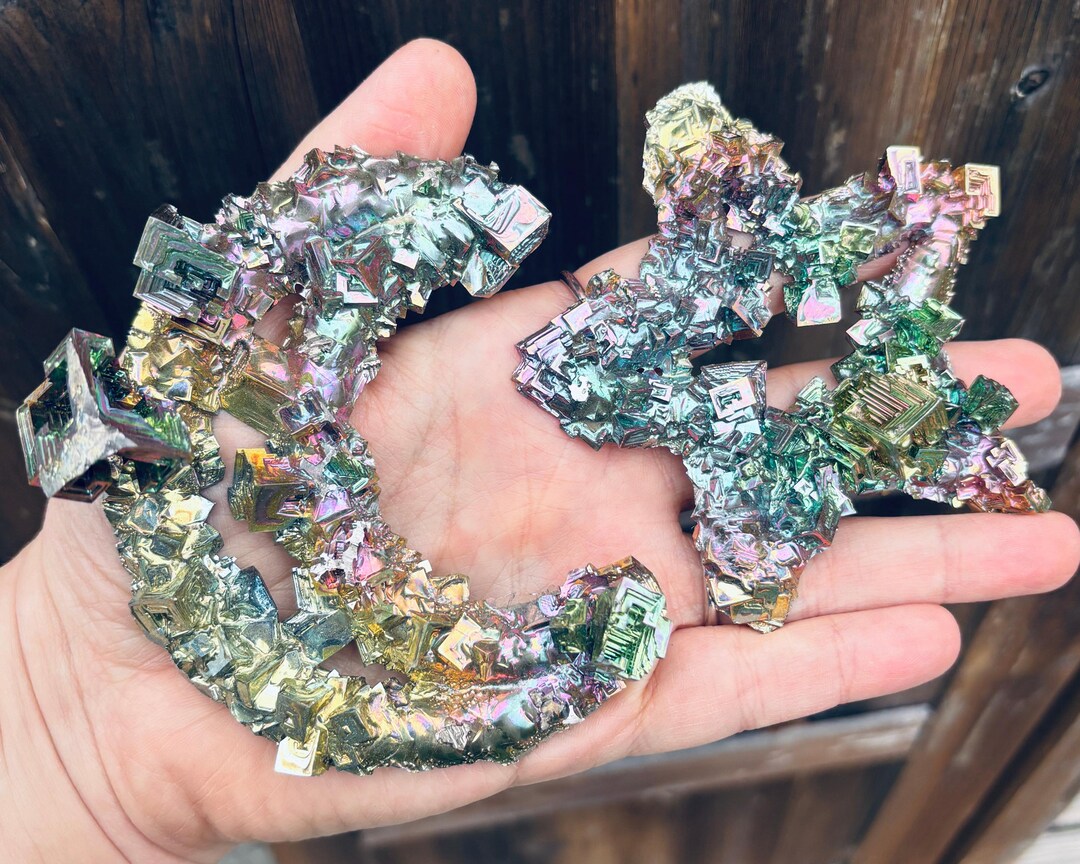 Star and Moon Bismuth Aurora Rainbow Titanium Bismuth | Transformation ...