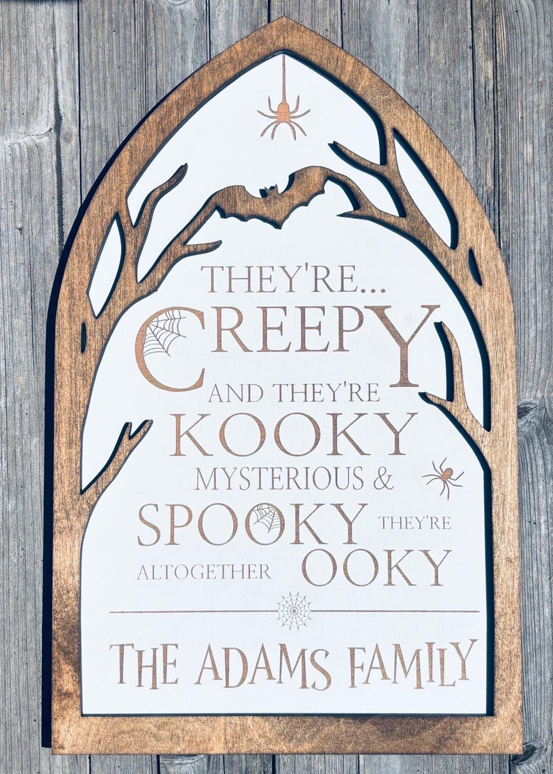 Custom Last Name Sign | Addams Family Halloween Sign | Spooky Season ...