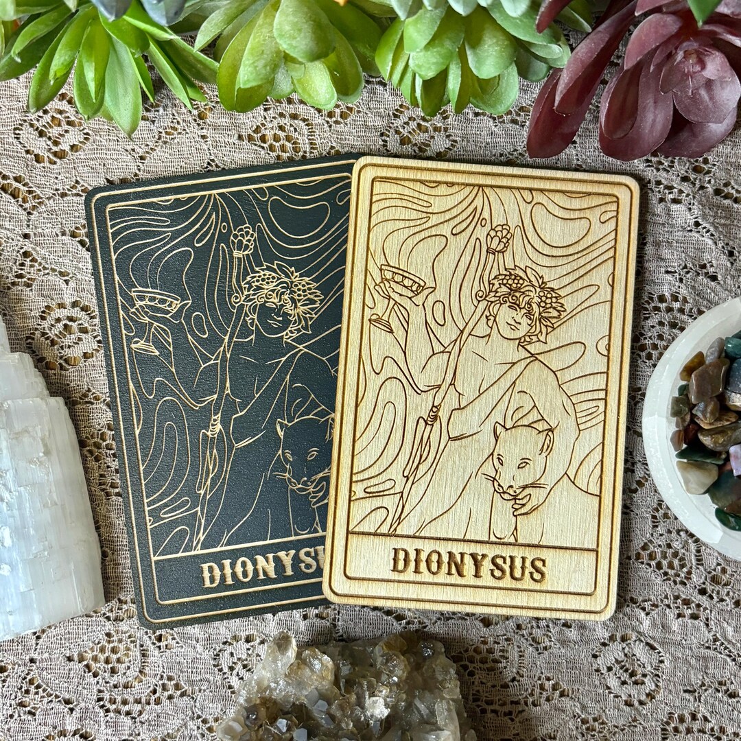 Dionysus Deity Card | Altar Decor | Deity Wall Art | Tarot Themed Shelf ...