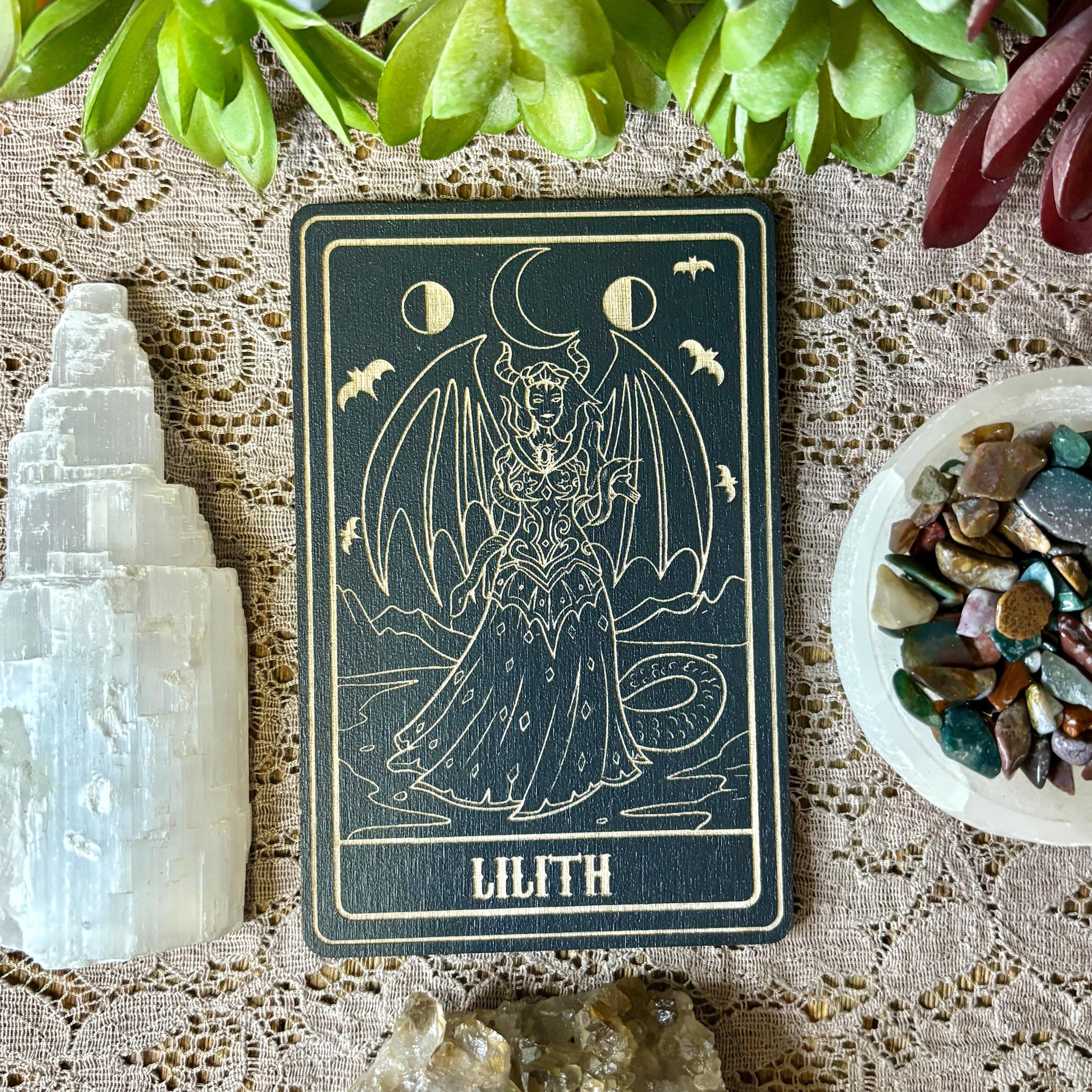 Lilith Deity Card | Altar Decor | Deity Wall Art | Tarot Themed Shelf ...