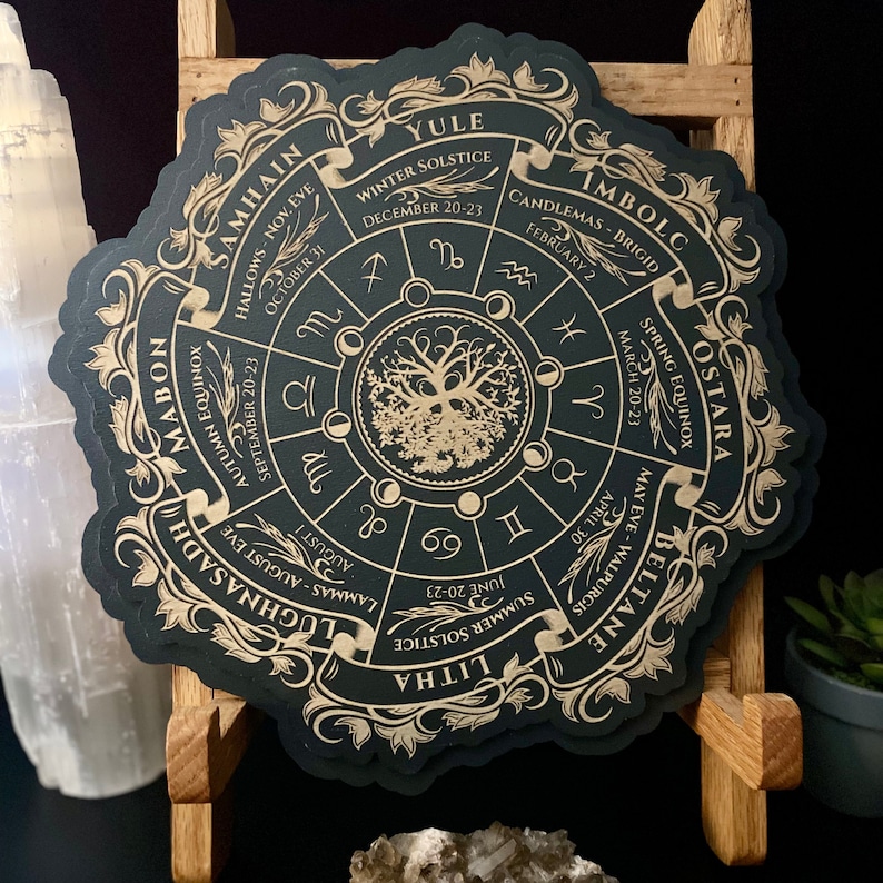 Wheel of the Year Functional Altar Calendar ornate Design - Etsy
