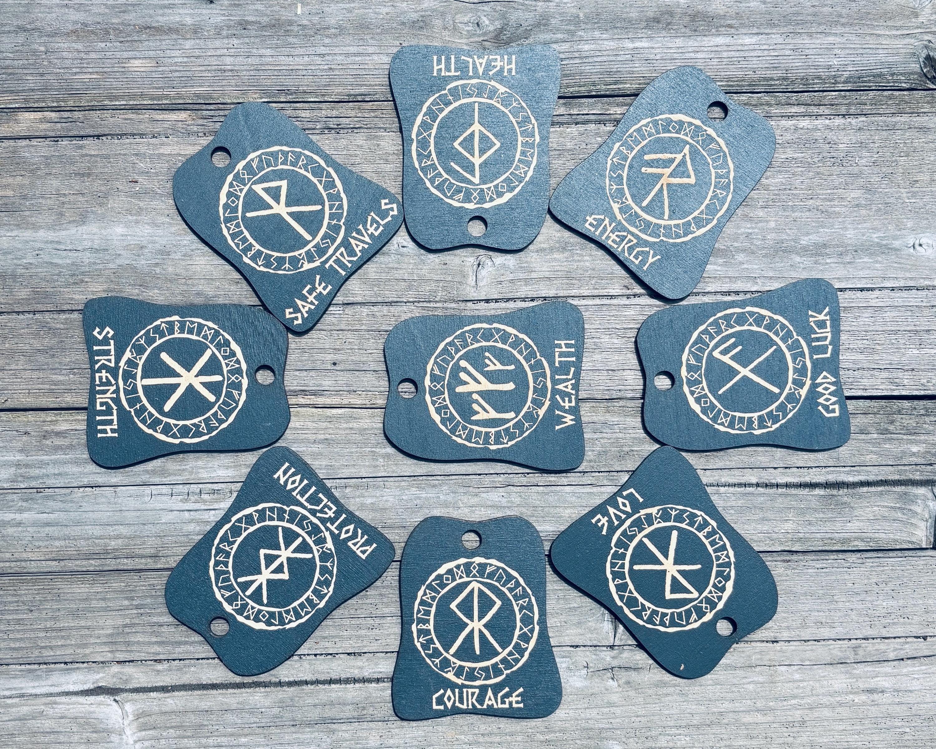 Wooden Rune Tag | Rune Ornaments | Rune Talisman | Protection, Love ...