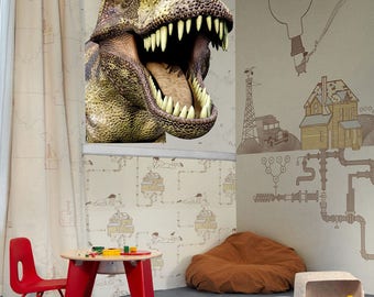 T rex wall decal | Etsy