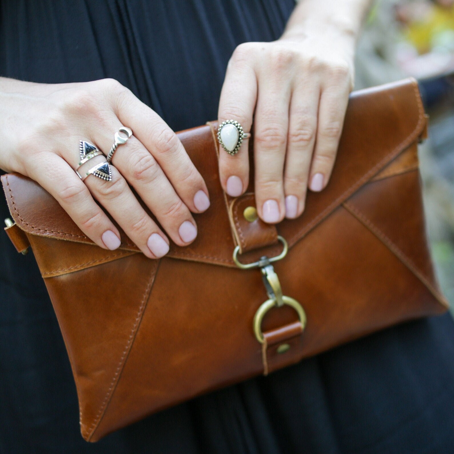 Brown Boho Leather Wallets for Women - Etsy
