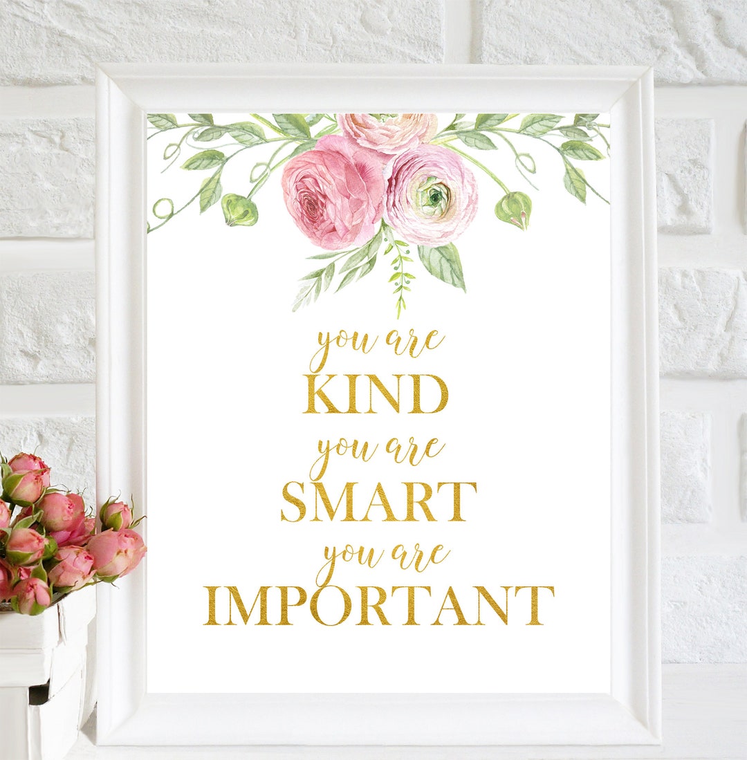 You Are Kind You Are Smart You Are Important Printable Girls - Etsy