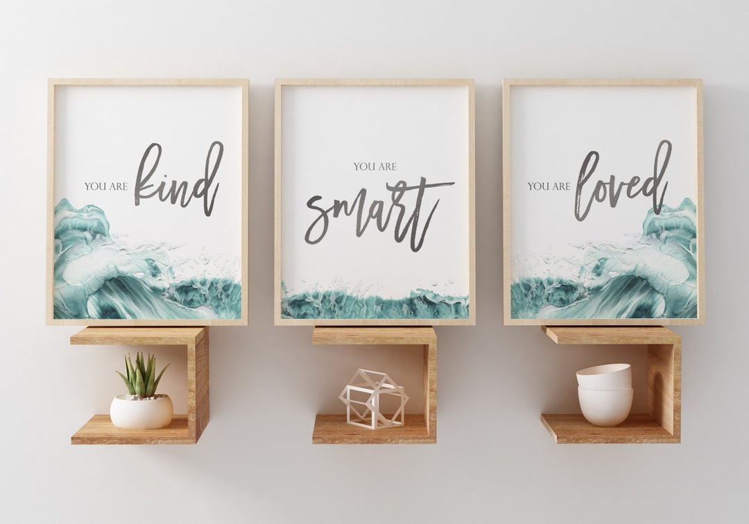 You Are Kind You Are Smart You Are Loved Set of 3 Prints - Etsy