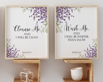 Cleanse Me and I Will Be Clean Wash Me and I Will Be Whiter | Etsy