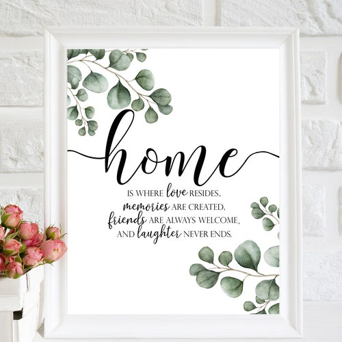 Home Printable Watercolor Eucalyptus Art Print Simple - Etsy