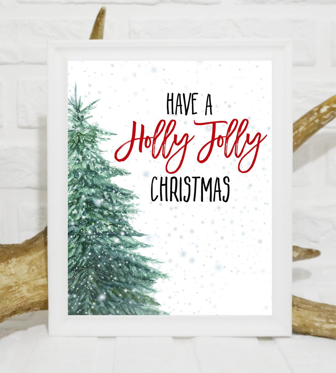 Have a Holly Jolly Christmas Printable Merry Christmas - Etsy