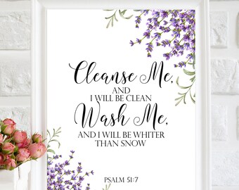 Cleanse Me and I Will Be Clean Wash Me and I Will Be Whiter | Etsy