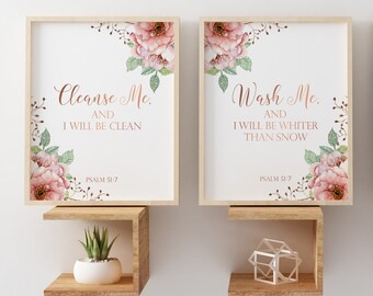 Cleanse Me and I Will Be Clean Wash Me and I Will Be Whiter | Etsy