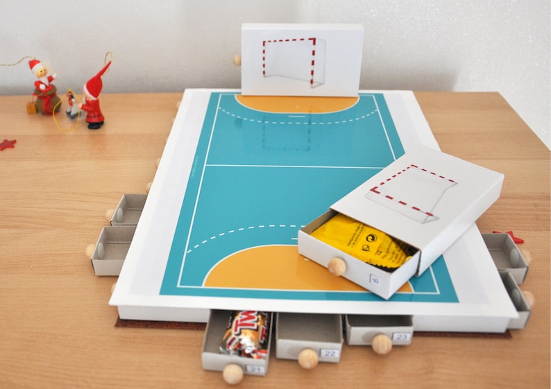 Adventskalender Handball Handballfeld Sport zum selbst | Etsy