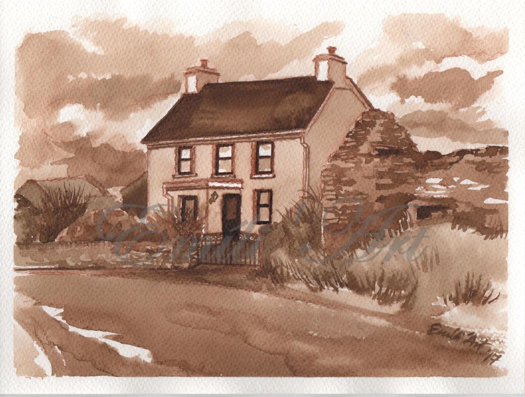 Irish Heritage Drawings & Paintings Cottages and Houses for Order - Etsy