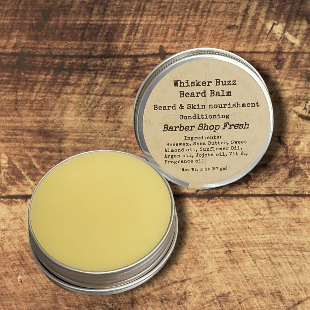 Natural Beard Balm: Barber Shop Fresh Scent, Beeswax & Shea Butter - Etsy