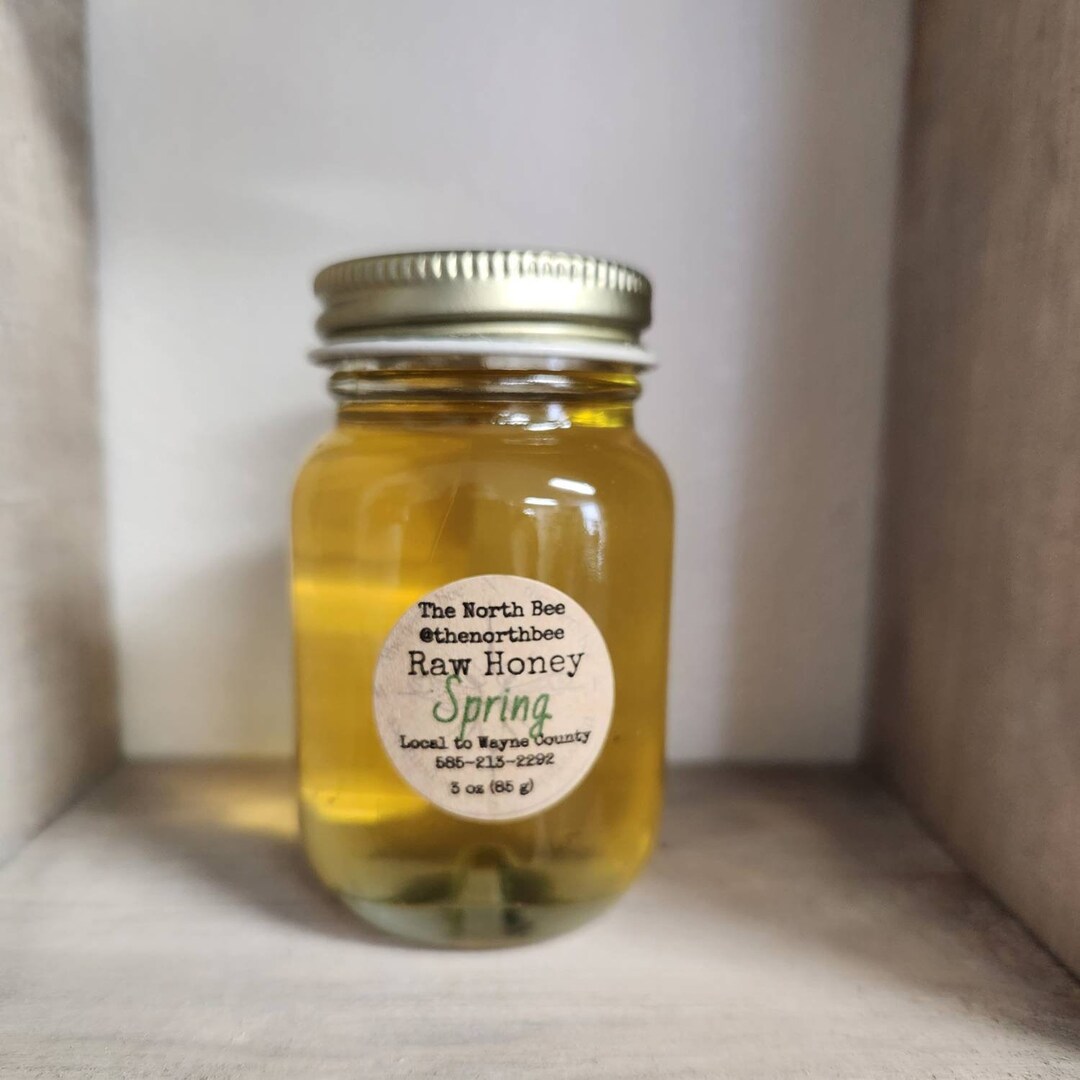 Spring Honey Raw Pure Honey From the Bees Natural Sweetener 3oz Mason ...