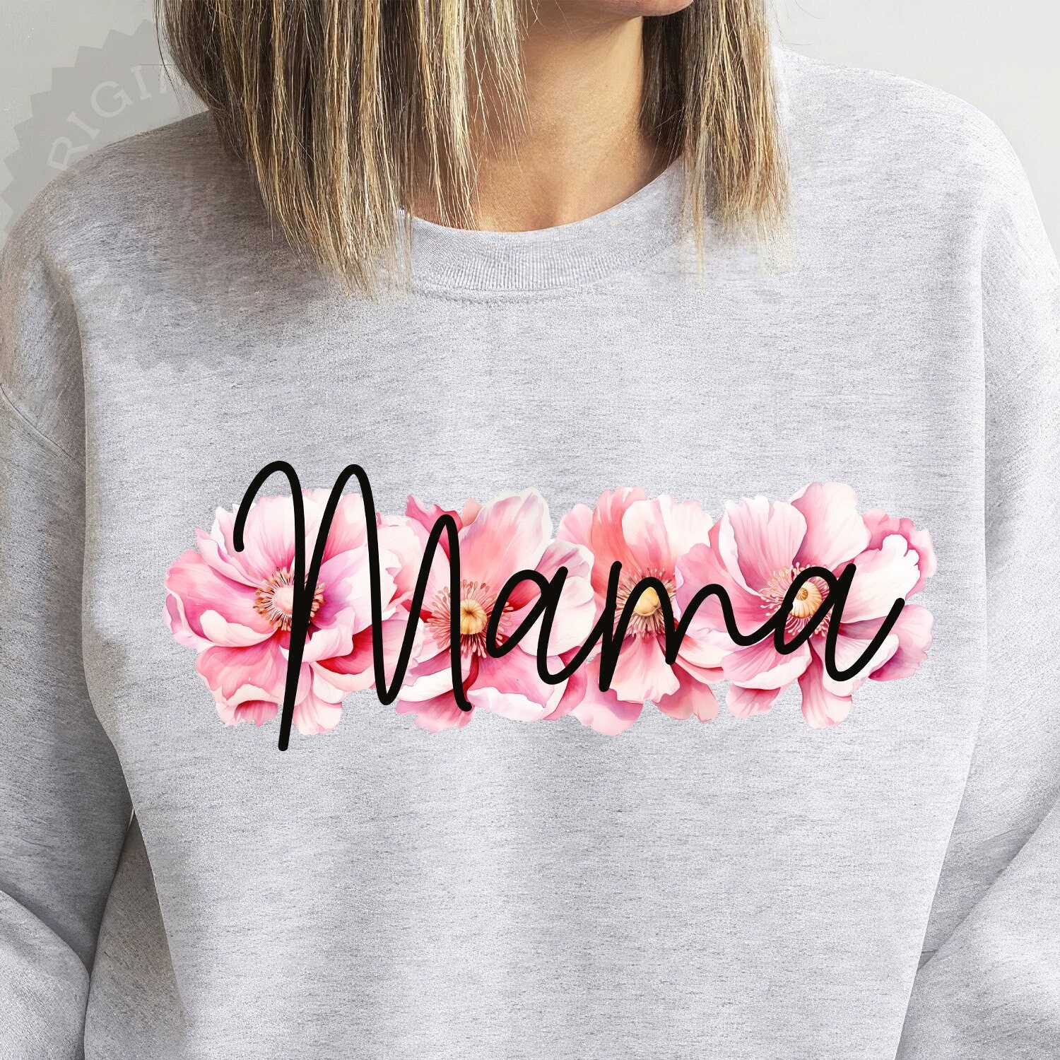 Mama With Watercolor Flowers Png. Floral Mama Png for Mothers Day ...