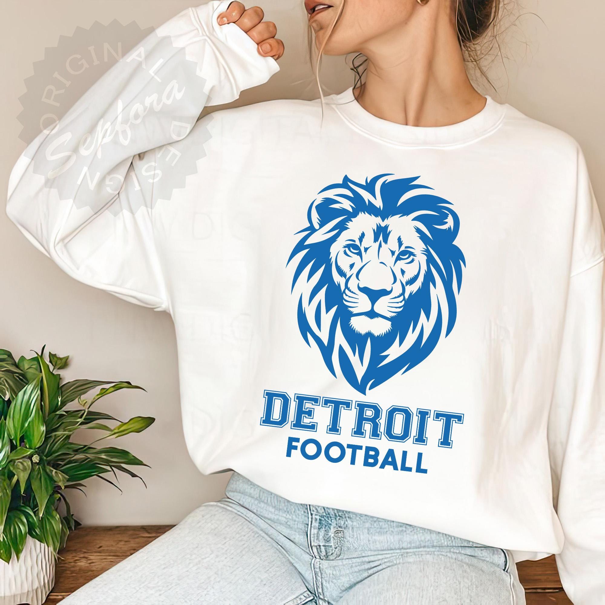 Detroit Football SVG PNG, Lions Svg, Football T-shirt Png. Detroit ...