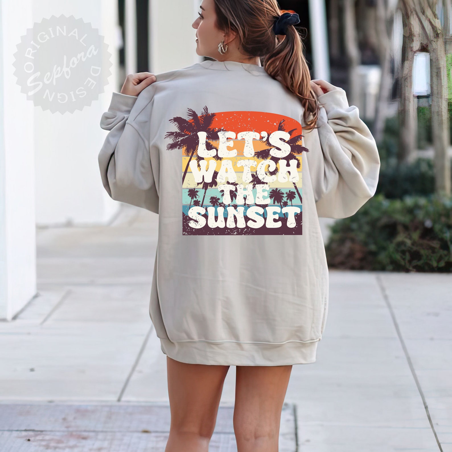 Let's Watch the Sunset Png. Retro Summer Sublimation. Preppy Summer ...