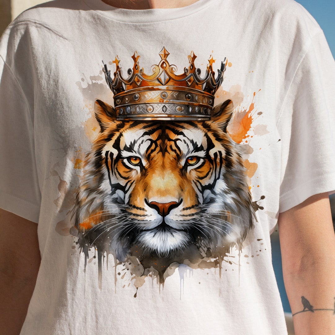 Tiger PNG. Watercolor Tiger Portrait Print for Sublimation Printing ...
