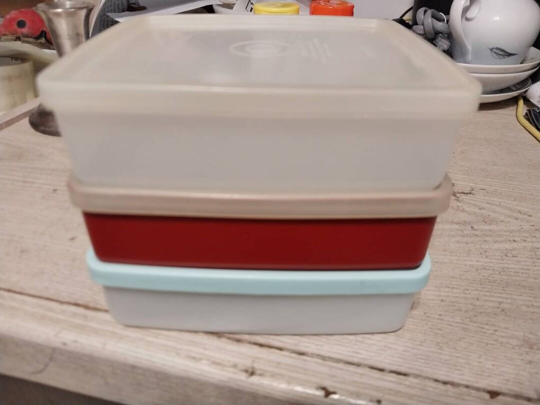 Vintage Tupperware Square a Way Containers Number 670 - Etsy