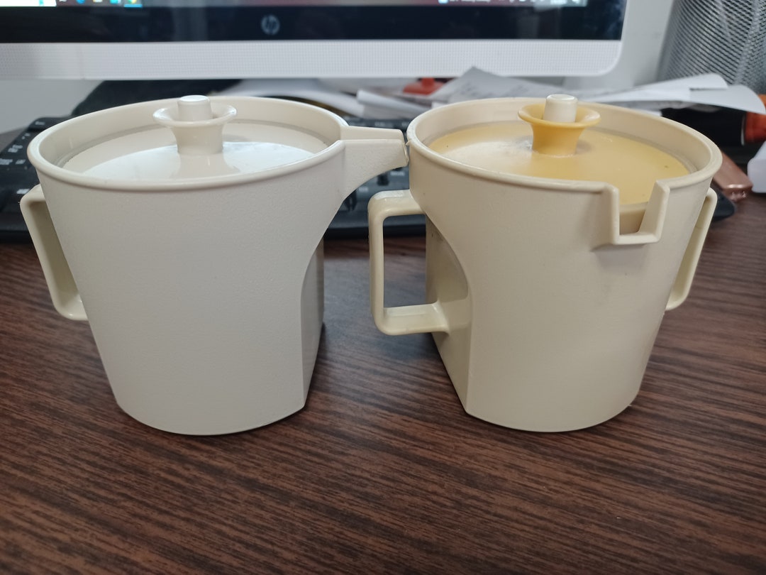Vintage Tupperware Cream and Sugar Set - Etsy
