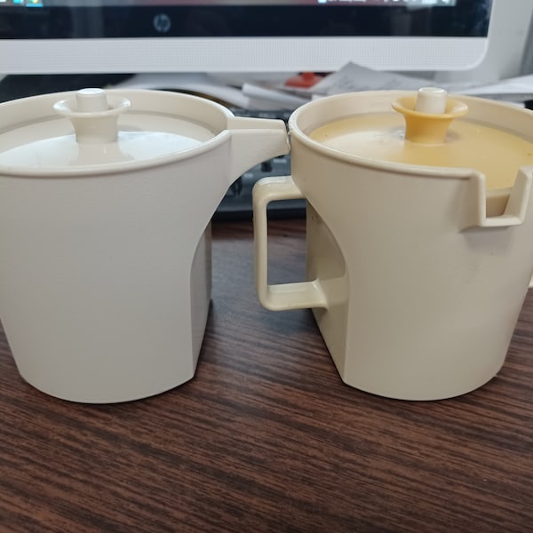 Tupperware Sugar and Creamer - Etsy