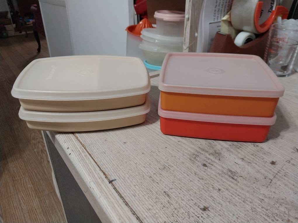 Vintage Tupperware Square Away Sandwich Keepers and Lunch Packetts - Etsy