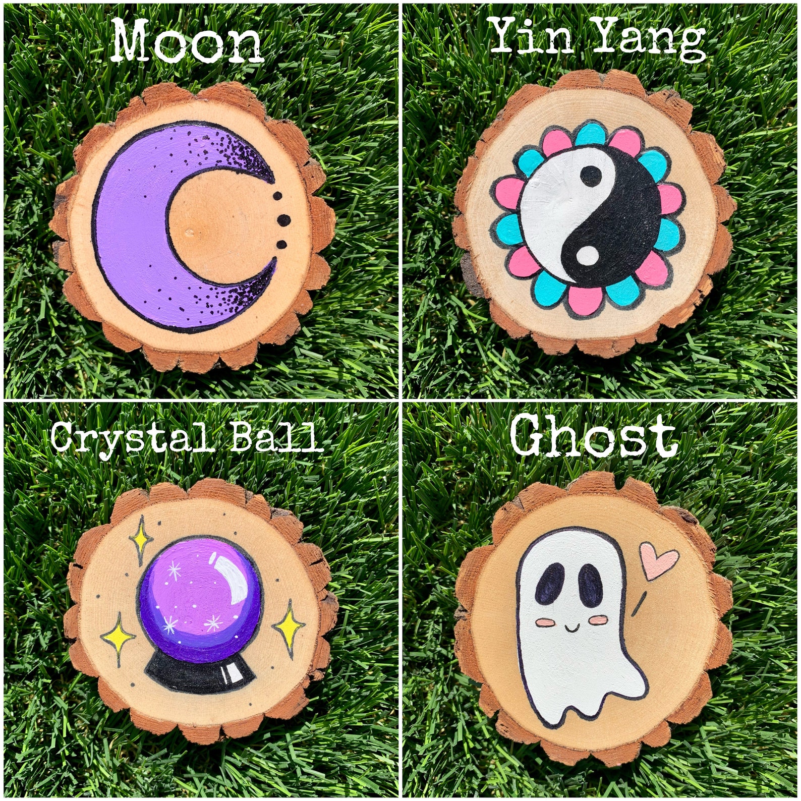 Painted Wood Rounds - Etsy