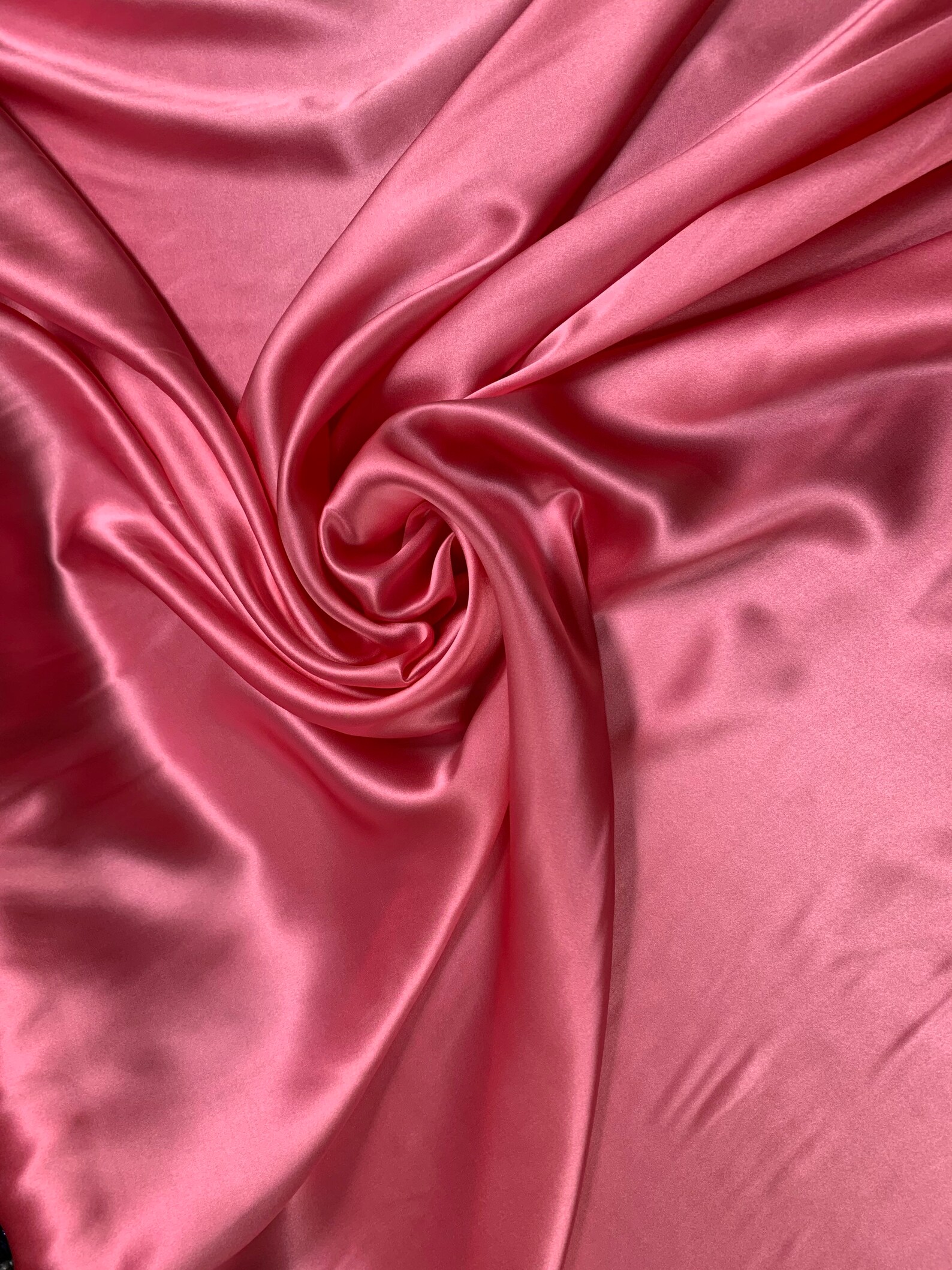 Beautiful Rose Pink 100% Silk Charmouse 54” Wide. Best Used for Apparel ...