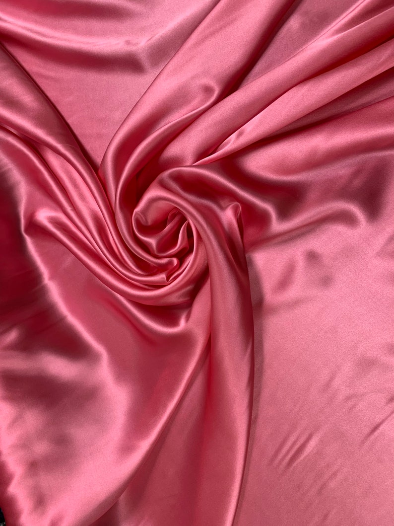 Beautiful Rose Pink 100% Silk Charmouse 54” Wide. Best Used for Apparel ...