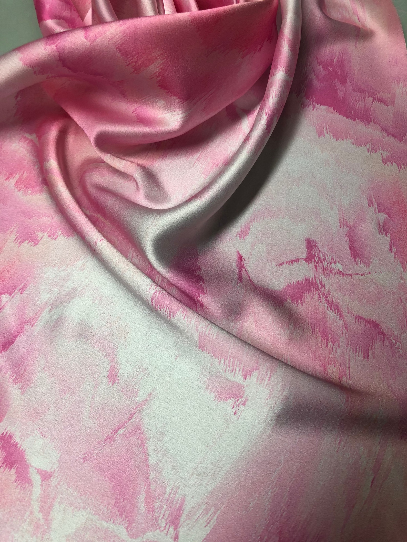 Digital Satin Charmouse Print 54” Wide. Beautiful Abstract Claud Style ...