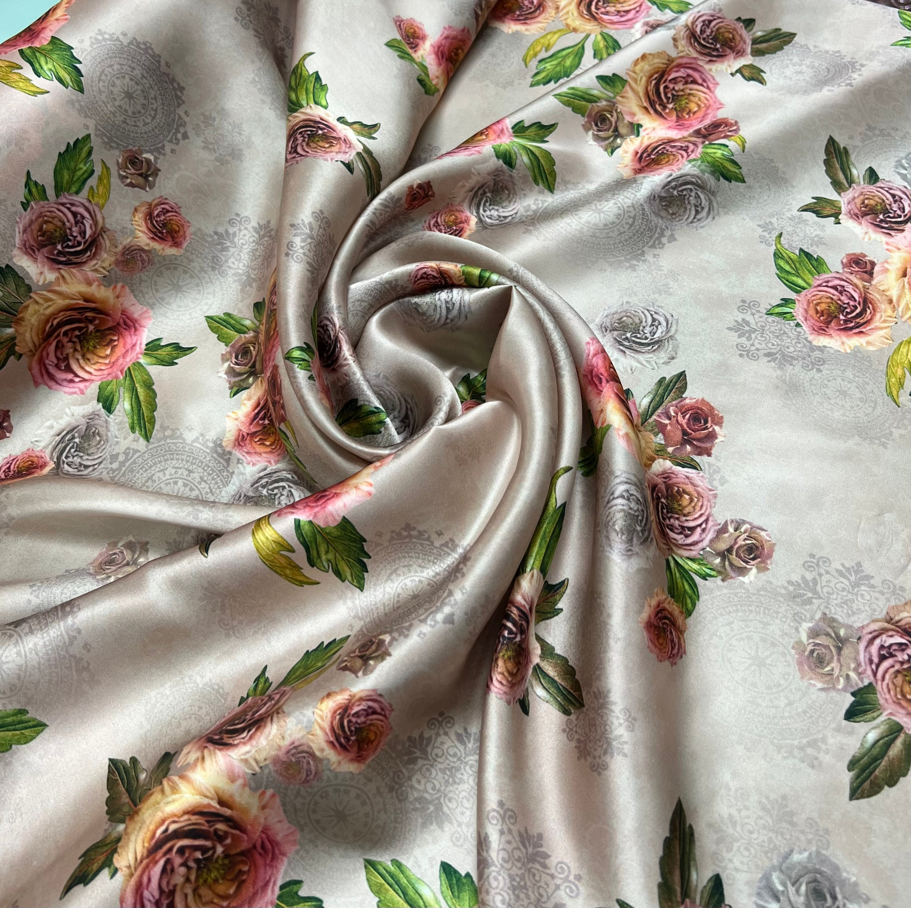 Silk Charmeuse Fabric Print