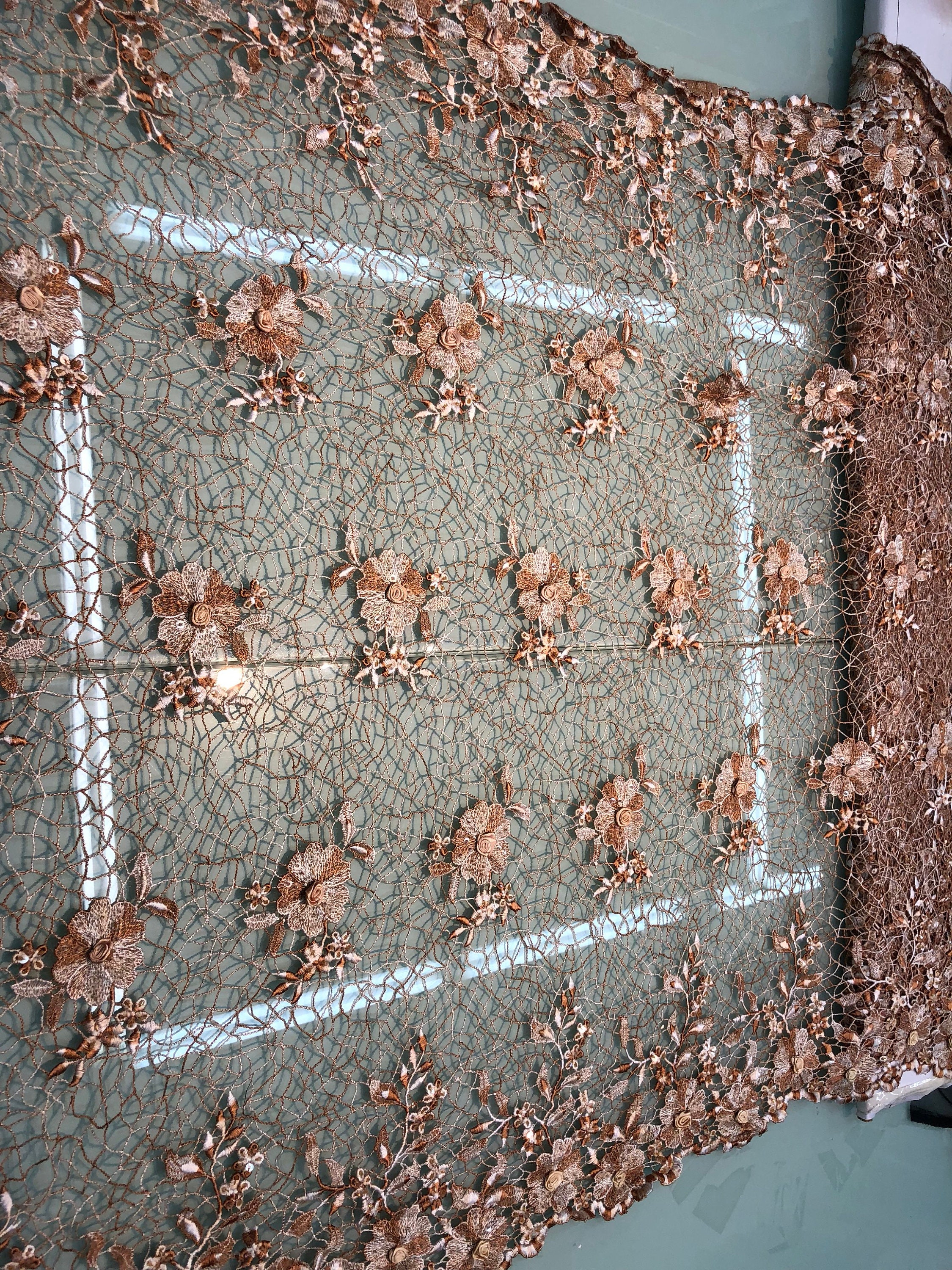 Crochet lace beautiful floral crochet spiderweb lace with 3D | Etsy