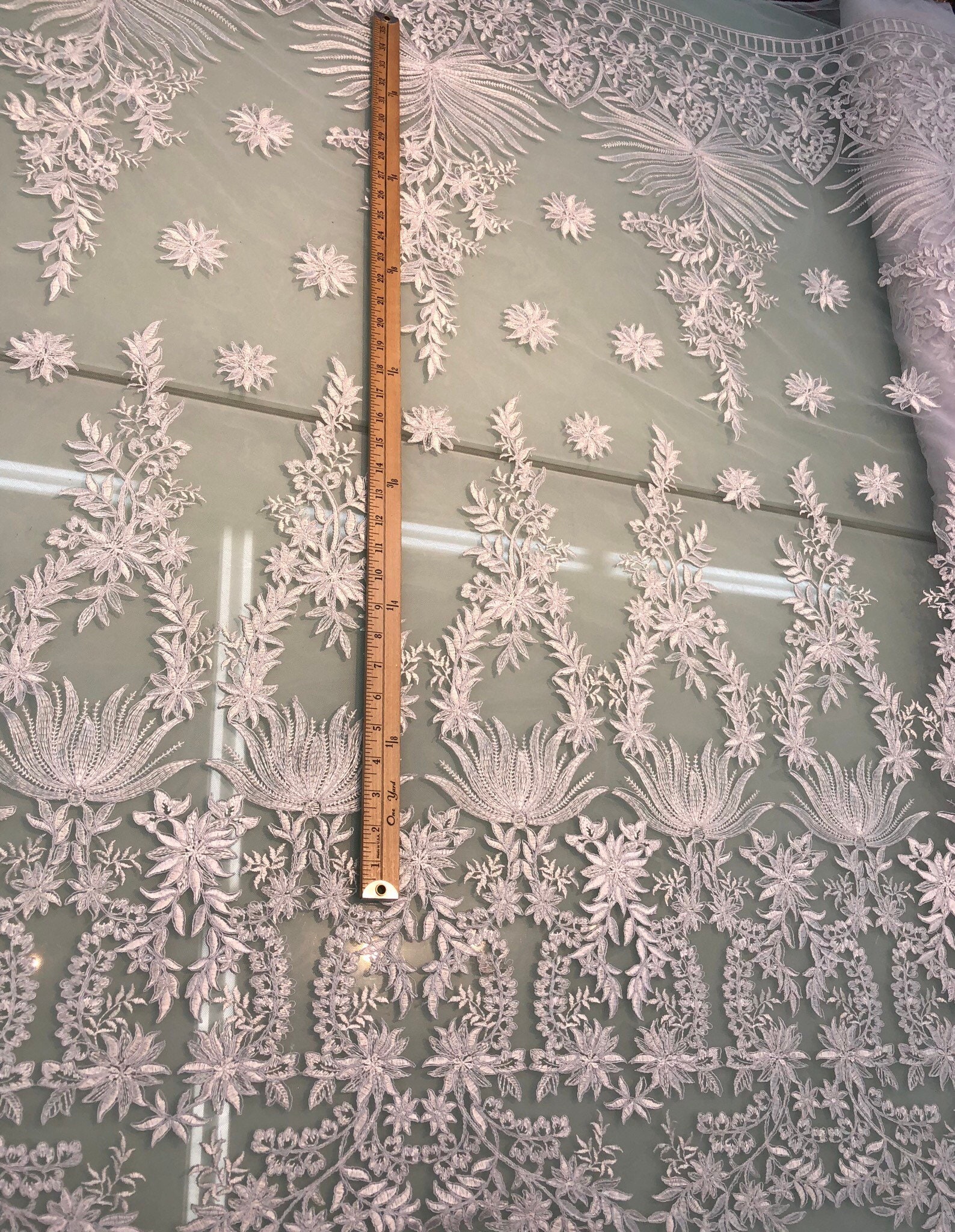 White bridal lace 52 wide. Beautiful white bridal lace | Etsy