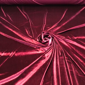 Stretch Velvet 60 Wide Beautiful Wine Color Fabric Sold by the Yard - Etsy