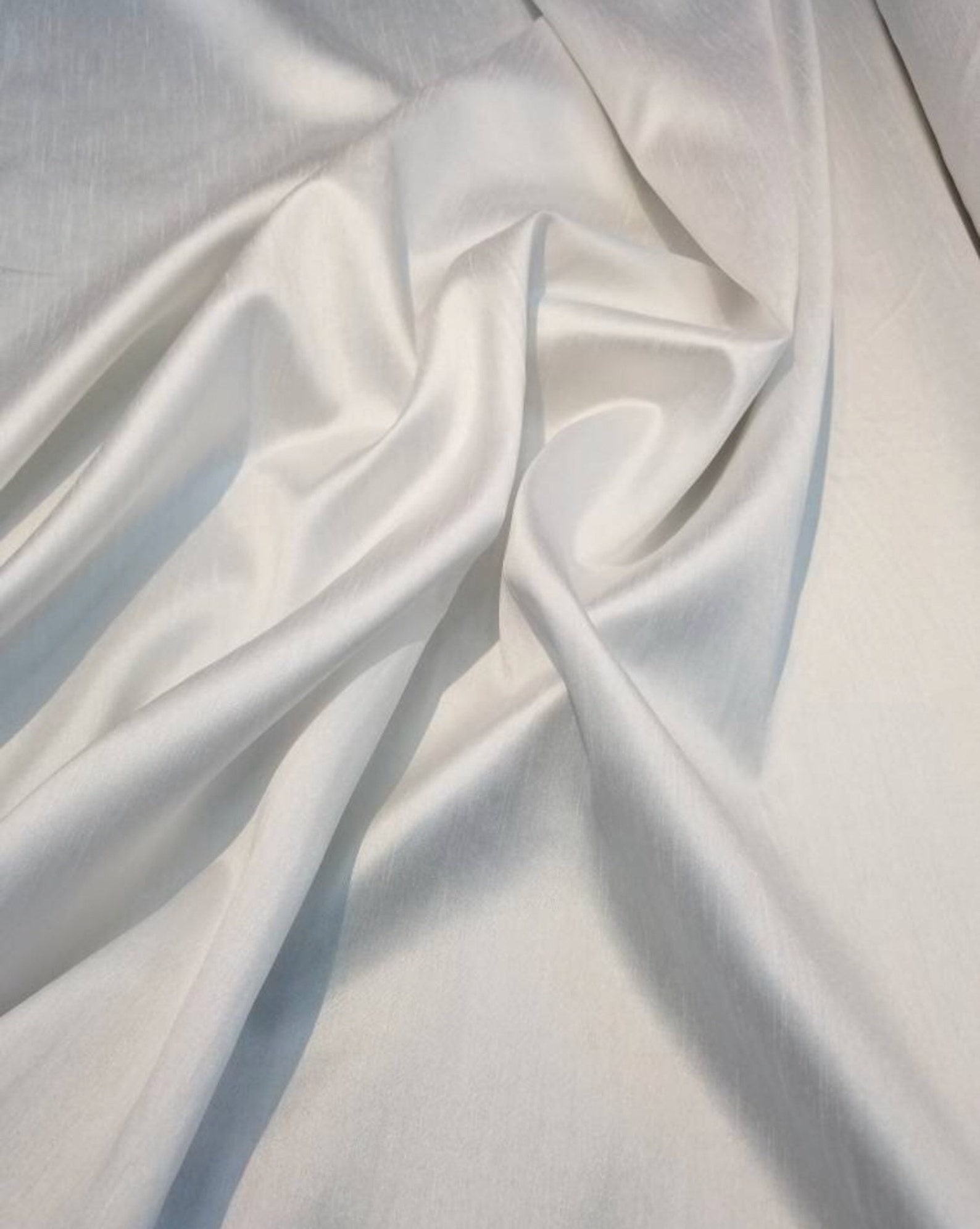 Poly Shantung 108 Wide Beautiful White Shade Fabric Sold - Etsy